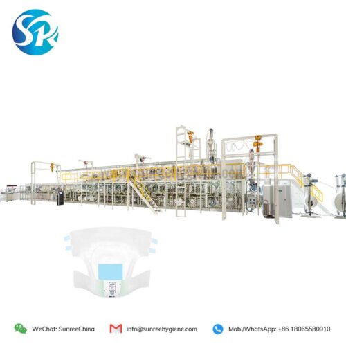 Full Servo Automatic Full Waistband Baby Diaper Making Machine ...